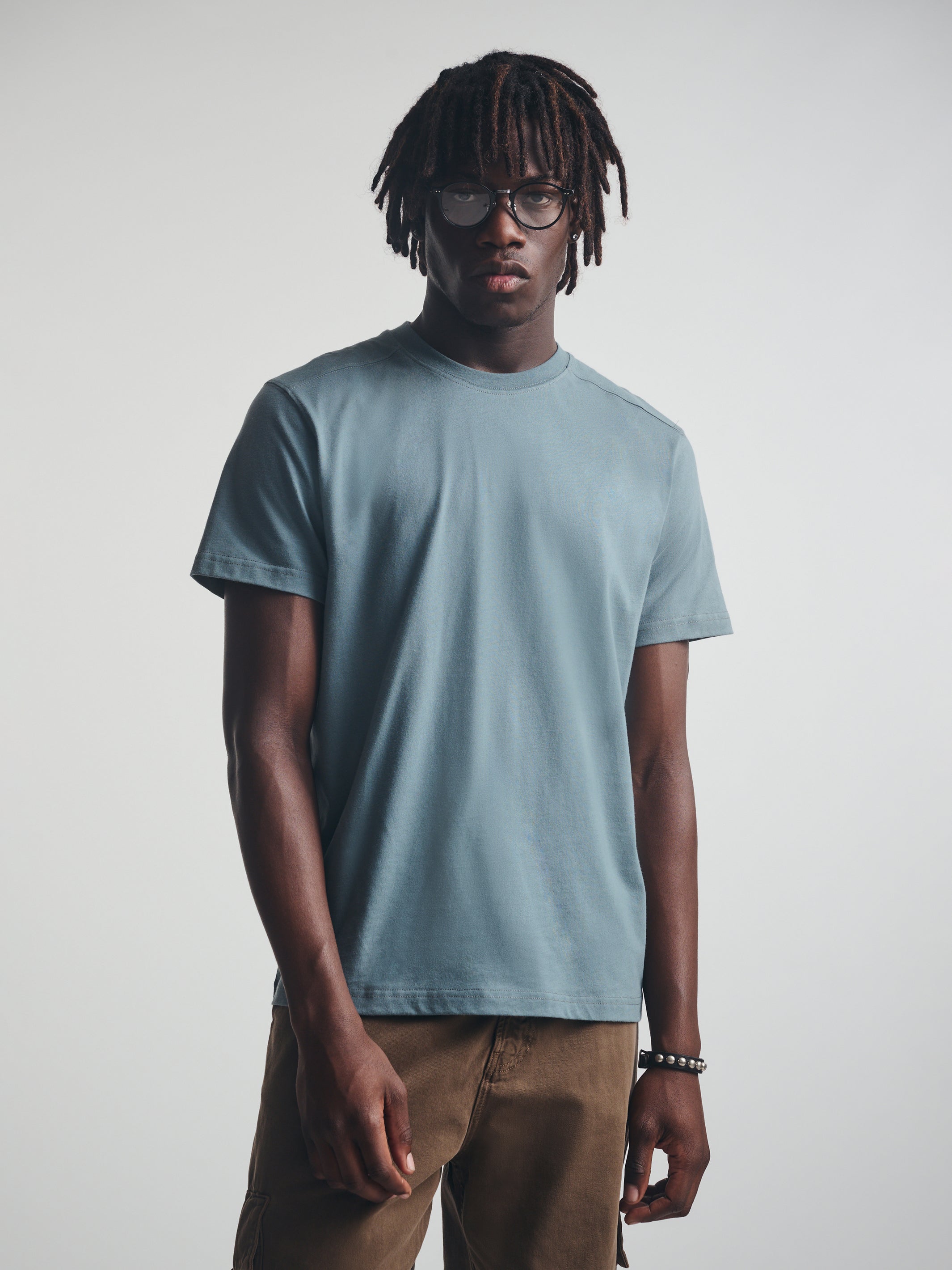 Brooklyn Industries Men's Basic T-Shirt in Goblin Blue